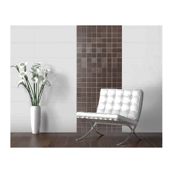 Revestimiento blanco brillo 25x40 cm monococción